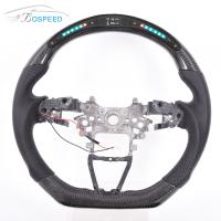 China Round Style Honda Carbon Fiber Steering Wheel Civic Plain Weave LED Display for sale