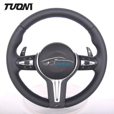 China Round Black Full Leather Bmw Car Steering Wheel F10 F30 M3 M4 M5 M6 for sale