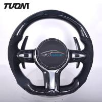 China BMW Genuine Leather Carbon Fiber Steering Wheel With LED Design for sale