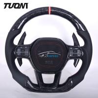 China Accord Civic Honda Forged Carbon Fiber Steering Wheel Black Leather Custom for sale