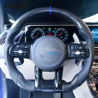 China Mercedes Benz Carbon Fiber Steering Wheel Black Perforated Leather OEM for sale