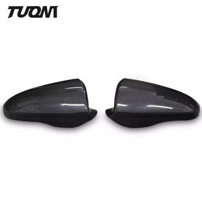 China Black Door Mirror Covers Carbon Fiber Side Cap Rear View Replacement For BMW M2 M3 M4 for sale