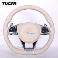 China Full Beige Leather Mercedes Benz Steering Wheel W205 W204 A45 CLE GLC for sale