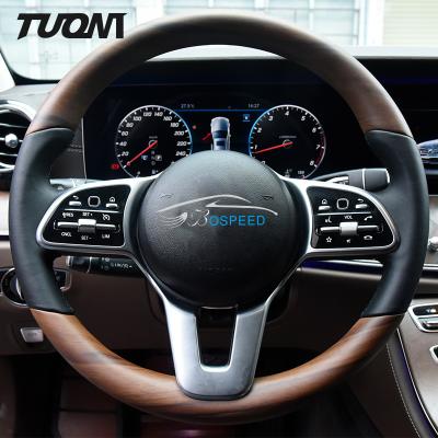 China Custom GLC Mercedes Benz Steering Wheel Round Shape Wood Spliced Leather for sale