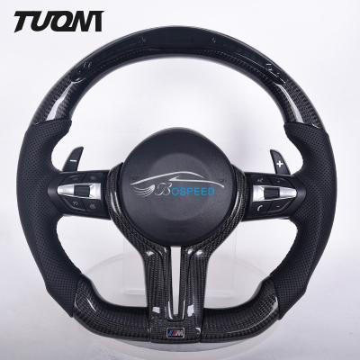 China Universal BMW Carbon Fiber Steering Wheel Comfort With LED Display for sale
