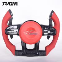 China Customization Mercedes Benz Steering Wheel Carbon Fiber Leather Soft Grip 350mm for sale