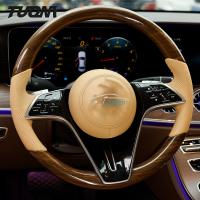 China For Mercedes Benz Soft Wood Steering Wheel Device with Controls Customization for sale
