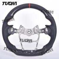 China Easy Installation Toyota Carbon Fiber Wheel with Black Perforated Leather for sale
