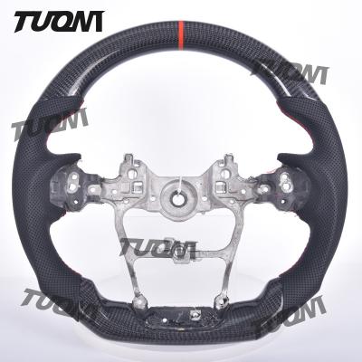 China Easy Installation Toyota Carbon Fiber Wheel with Black Perforated Leather for sale