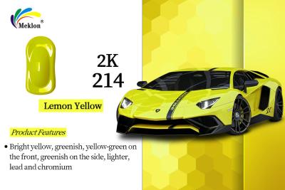 China 2K Metallic Car Paint Top Coat Spray - Lemon Yellow Automotive Refinish with 35-50μm Coverage and 2-Year Shelf Life for sale