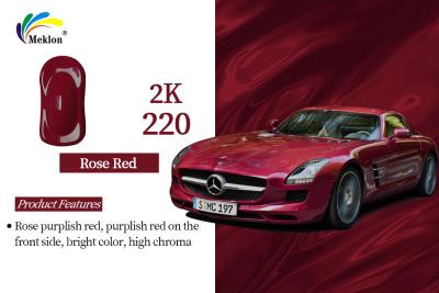 China 2K Rose Red Car Paint Top Coat Metallic Fade Resistant Durable for sale