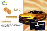 China PROSHICHE P-420 Metallic Orange Red Silver Car Paint - 1L/2.5L/4L/5L Sizes with 10-12 Sq Ft Coverage for sale