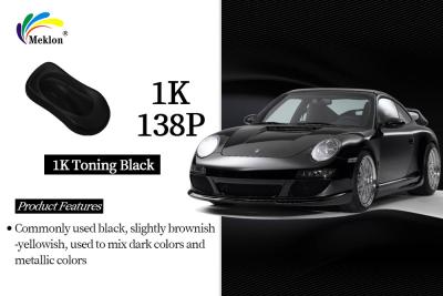 China 1K Mixing Black Gloss Acrylic Solid Colours Car Paint Advanced Color Mixing System for sale