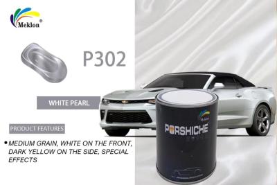 China White Pearl Car Paint P-302 | 1K High-Gloss Coating with 24 Month Shelf Life | Moisture & Alkali Resistant for sale