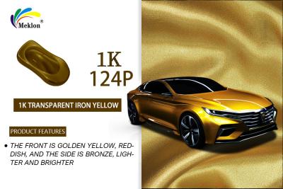 China Auto Coating 1K Transparent Iron Yellow Acrylic  Refinish Glitter Car Paint for sale