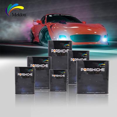 China Waterproof Nontoxic Rose Red Car Paint Glossy Automotive Refinishing Products for sale