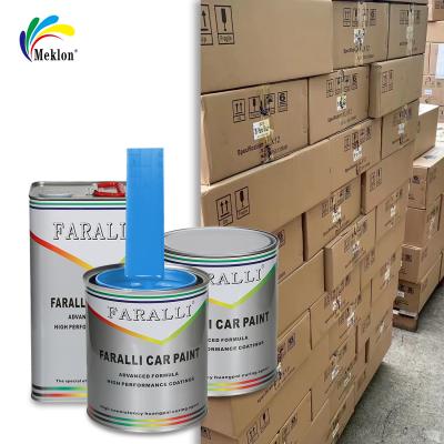 China 1K Frost Snow Blue Gloss Acrylic Solid Colours Auto Paint For Used Car Body Repair for sale