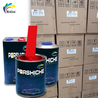 China ISO MSDS Car Paint Top Coat Odorless Red Orange Color Eco Friendly Automotive Paint for sale
