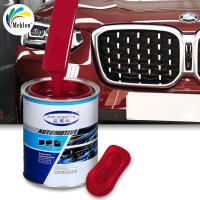 China Easy Sanding 1k Red Color Acrylic Polymer Car Refinish Automotive Paint for sale