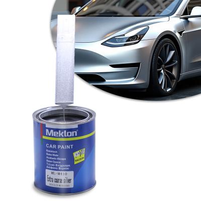China 1K Extra Coarse Silver Car Paint High Solid Auto Refinish High Gloss Clear Coat For Car Paint Polyester Epoxy for sale