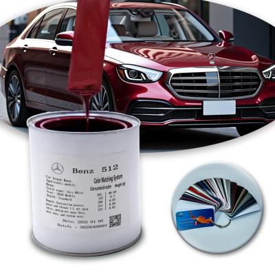 China Premium 1K Red Pearl Acrylic Refinish Paint For Mercedes-Benz DB512 With High-Gloss Finish for sale