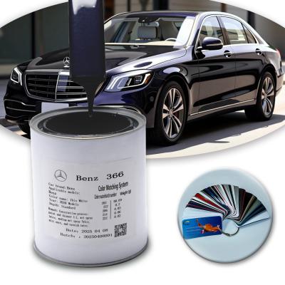 China Premium 1K Blue Pearl Acrylic Car Paint for Mercedes-Benz DB366 Eco-Friendly Waterborne Formula​ for sale