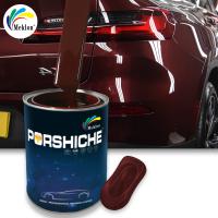 China 1K2K UV Resistant Weather Resistant And Wear-Resistant High Gloss Black Red Car Repair Paint for sale