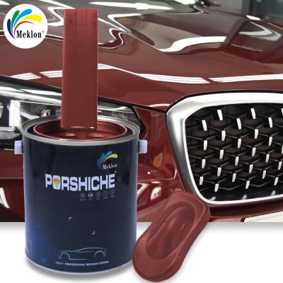 China Low VOC Dark Red Car Paint for Metal Plastic Fiberglass for sale