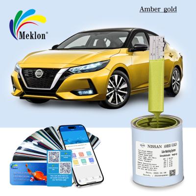 China Excellent Color Matching CAM Amber Gold Automotive Refinish Paint For Nissan for sale