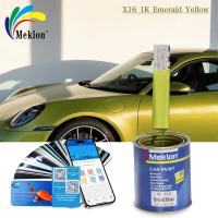 China 1K Emerald Yellow  Good Adhesion Strong Covering Power High Chroma Car Paint Basecoat for sale