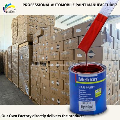 China Meklon Bright Red Pearl High Chroma Scratch-resistant Refinish Car Paint for Auto Repair for sale