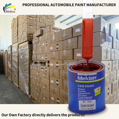 China Meklon MK-X-02 Crystal Red Pearl Industrial Car Refinish Spray Paint Acrylic Liquid Coating Manufacturer Factory Price for sale