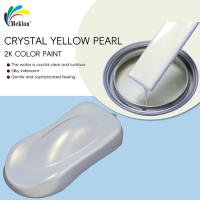 China Scratch Resistant Crystal Yellow Pearl Acrylic Car Refinish Paint Weather Resistant Car Paint for Car Repair for sale