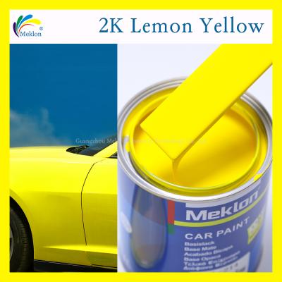 China 2K Lemon Yellow Acrylic Paint Automotive Car Refinish Coating & Paintt Industrial Use Car Repair & Renovation for sale