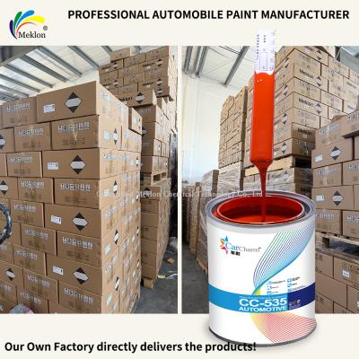 China High coverage &UV Weather Resistant 223 Orange Red 1K Solid Auto Refinish Yellow Red Base Automotive Repair Paint for sale
