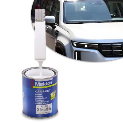 China Meklon ML-202 2K Extra White Automotive Refinish Paint High Coverage Solid White 2K Top Coat for Car Body Repair for sale