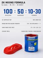 China MK-218 2K Scarlet Red Automotive Paint Color Tinter Acrylic Resin High Coverage Car Refinishing Coating for sale