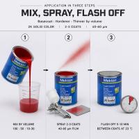 China MK-218 2K Scarlet Red Automotive Paint Color Tinter Acrylic Resin High Coverage Car Refinishing Coating for sale