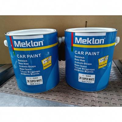China L-688 2K Super White Acrylic Automotive Paint High Gloss Coating for Car Body Refinishing Repair for sale