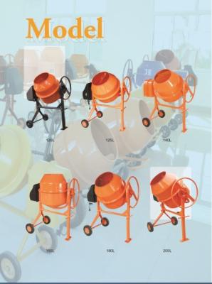China Multi-Function Concrete Mixer Machine with Foldable Frame and 240mm Wheels - 50L to 500L Capacity Range for sale