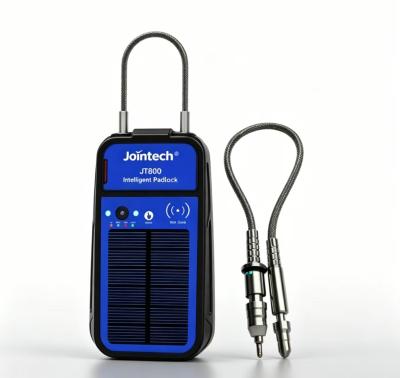 China Jointech JT800 AI-Powered GPS Smart Padlock | Solar Waterproof Real-Time Cargo Tracking Electronic Lock with Remote Unlock for sale