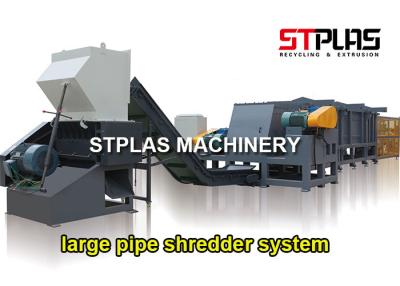 China Horizontal Type Plastic Shredder Machine 2 Shaft For Large Diameter Pipes for sale