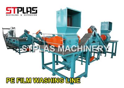 China PE PP Films Plastic Recycling Washing Line PLC Control With Film Squeezer Machine for sale