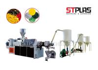 China PVC Waste Plastic Recycling Pellet Machine , PVC Hot Cutting Pelletizing Line for sale
