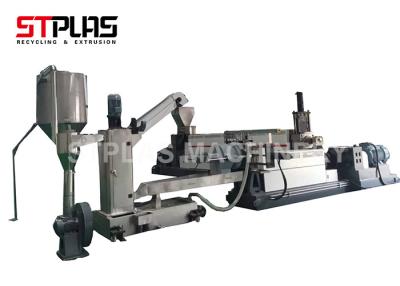 China Crushed film bag material pelletizer machine, Trash can crushed material recycling granulation line for sale