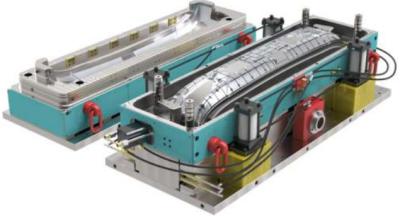 China P20 SMC Auto Parts Bumper Mould 2500x350x180mm Compression Molding for 1500T Press for sale