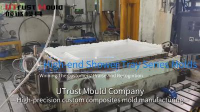 China Custom SMC Shower Pan Molds with 300000+ Shots Life and +/- 0.1mm Precision for Sanitary Ware Manufacturing for sale