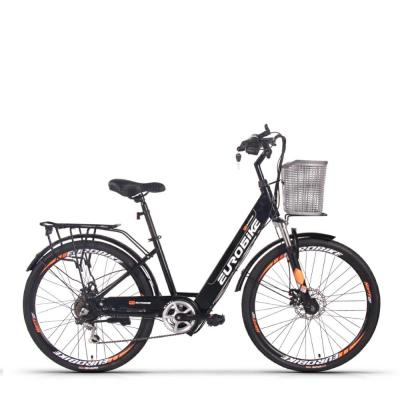 China Ladies Electric Step Through Bike Lightest 26 Inch 48v 350w 9.6Ah CYSUM R1 for sale