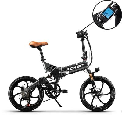 China 20 Inch Mountain Electric Bikes With Shimano 21-Speed And Suspension Fork Rich Bit Top-730 Test for sale