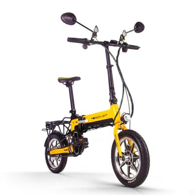 China Riding Electric City Bicycle Small Electric Urban Bikes Adults 14 Inch Gray 10.2Ah for sale